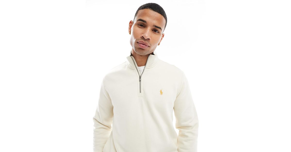 Polo Ralph Lauren Icon Logo Fleece Half Zip Sweatshirt Classic ...