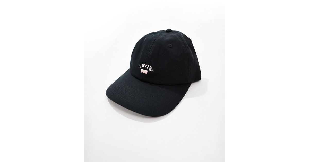 Levi's Lazy Girl Cap With Small Logo in Black | Lyst