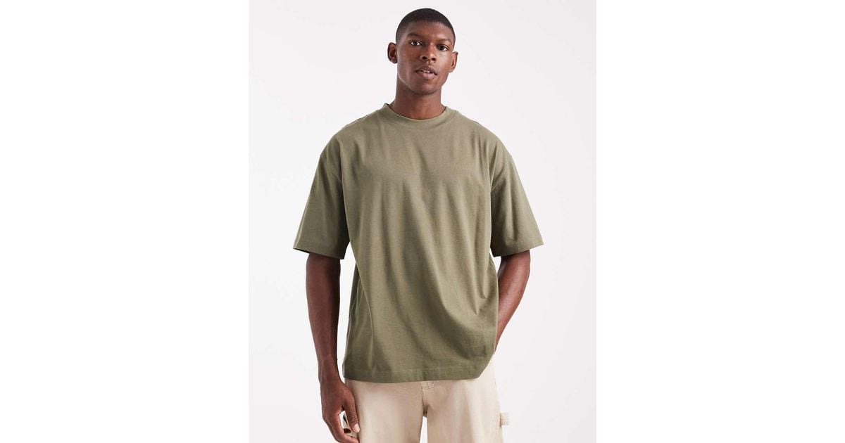 ASOS Essentials Oversized Crew Neck T-Shirt in Green for Men | Lyst UK