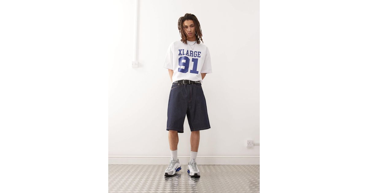 X-Large baggy Jorts With Back Pocket Og Logo Embroidery in White for ...