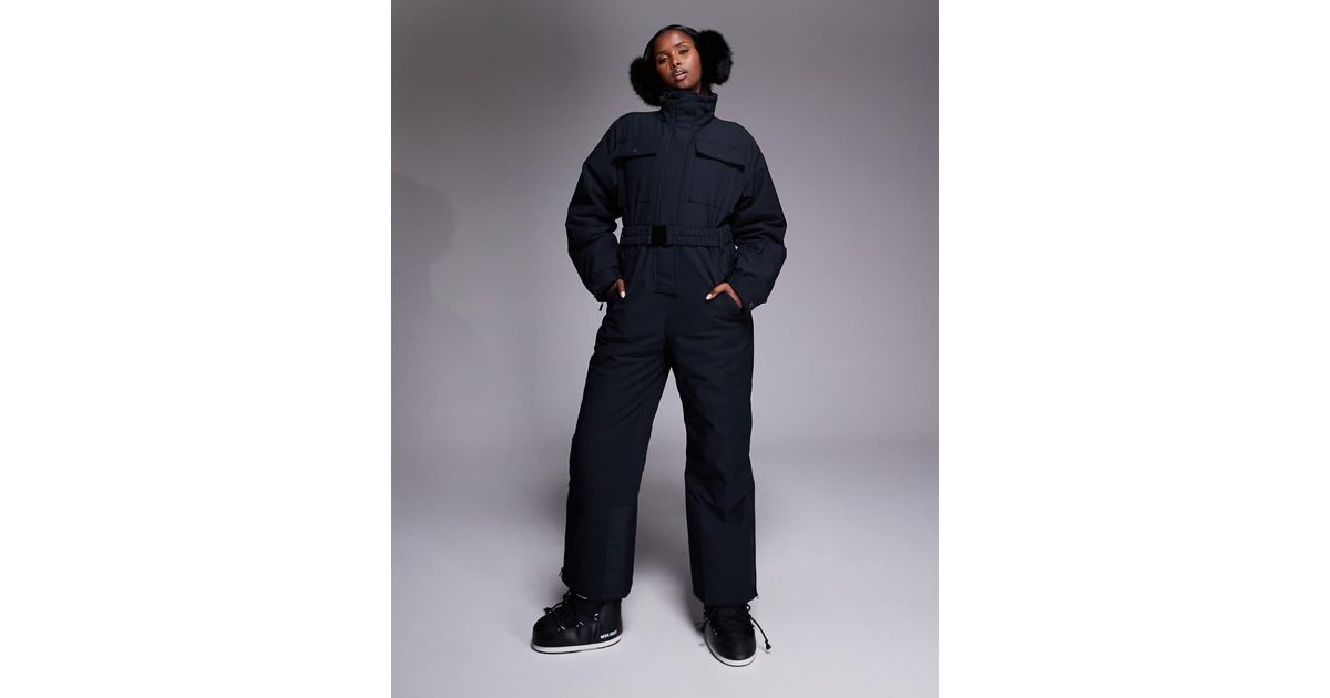ASOS 4505 Ski & Snow Asos 4505 Ski Retro Belted Ski Suit With Funnel ...