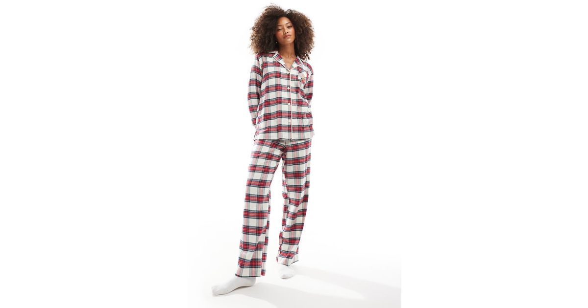 Ralph Lauren Folded Brushed Herringbone Twill Notch Collar Pyjama Set ...