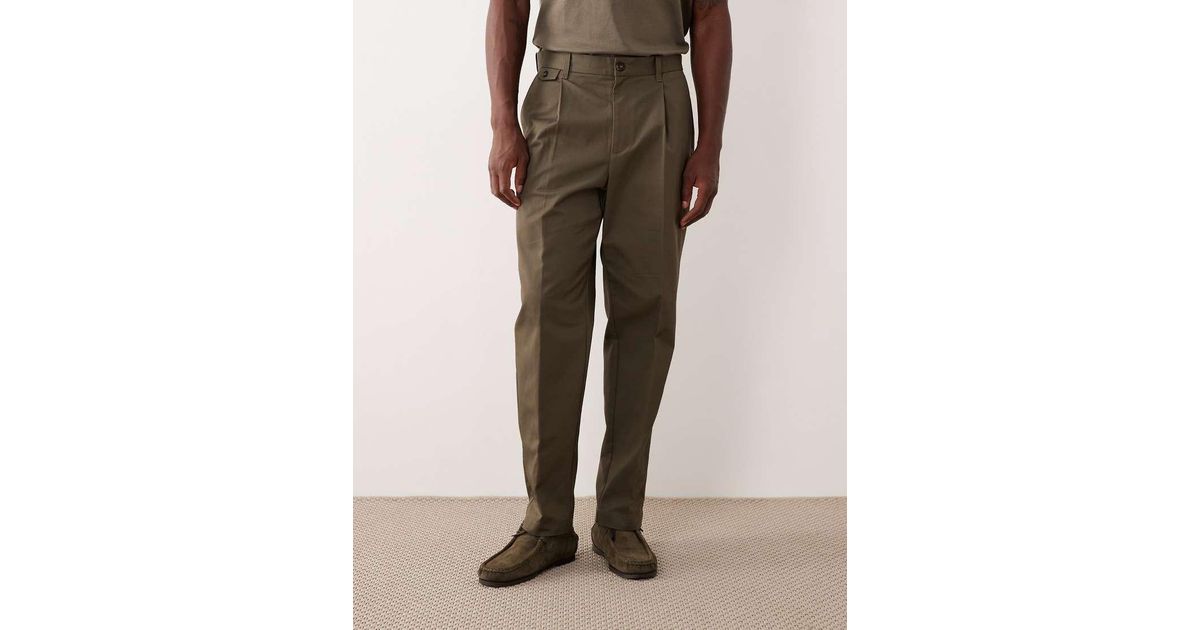 Mango Cotton Tailored Trouser in Brown for Men | Lyst UK