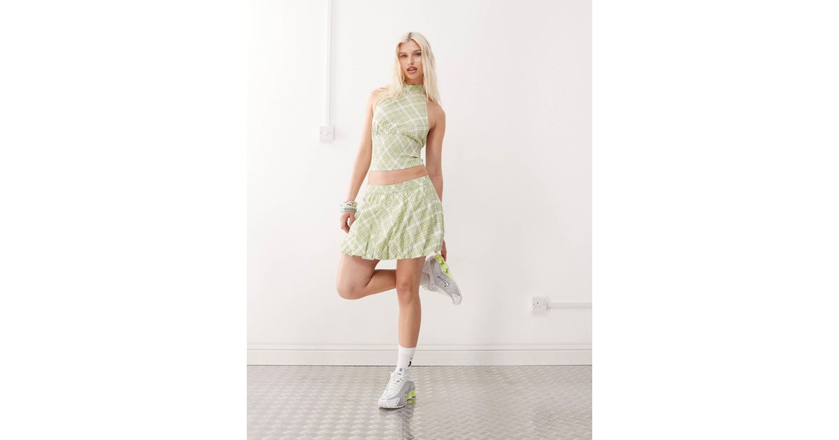 Collusion Puff Ball Mini Skirt Co-ord in White | Lyst
