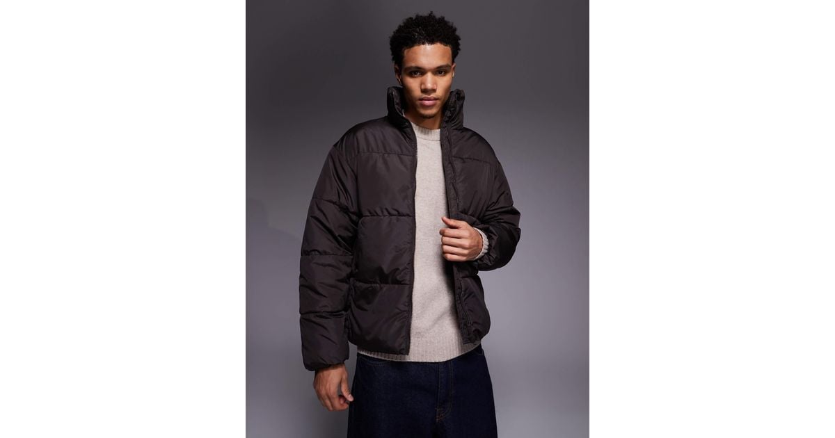 ADPT Padded Puffer Jacket in Gray for Men | Lyst