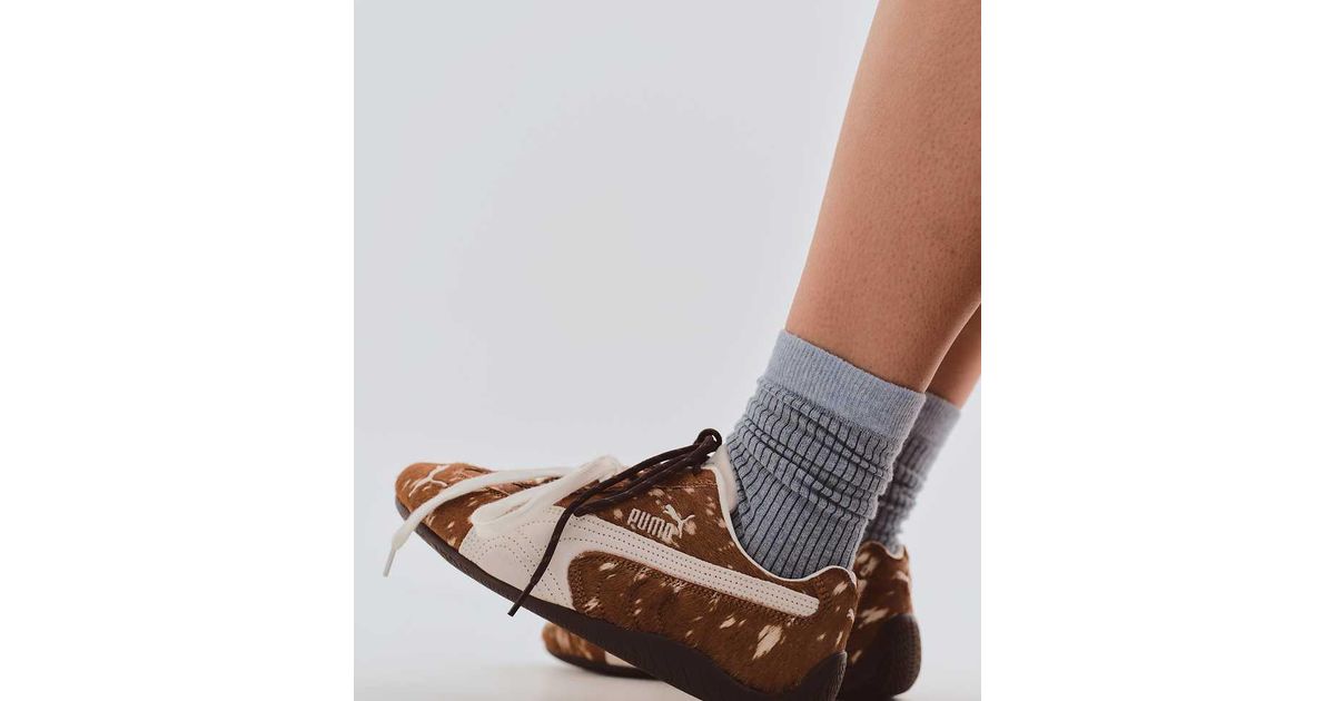 PUMA Speedcat Doelette Pony Hair Trainers in Brown | Lyst UK