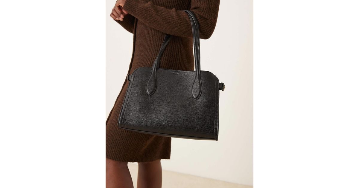 Mango Classic City Bag in Black | Lyst