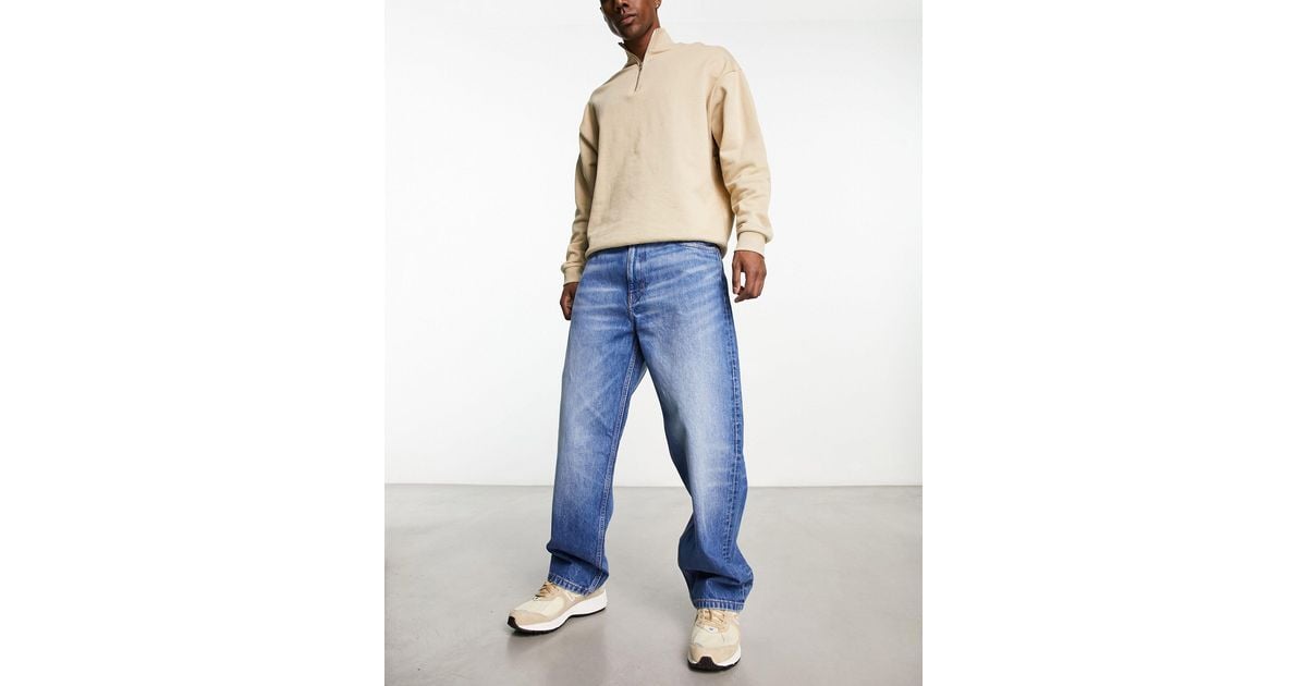 Weekday Galaxy Loose Fit Straight Leg Jeans in Blue for Men | Lyst