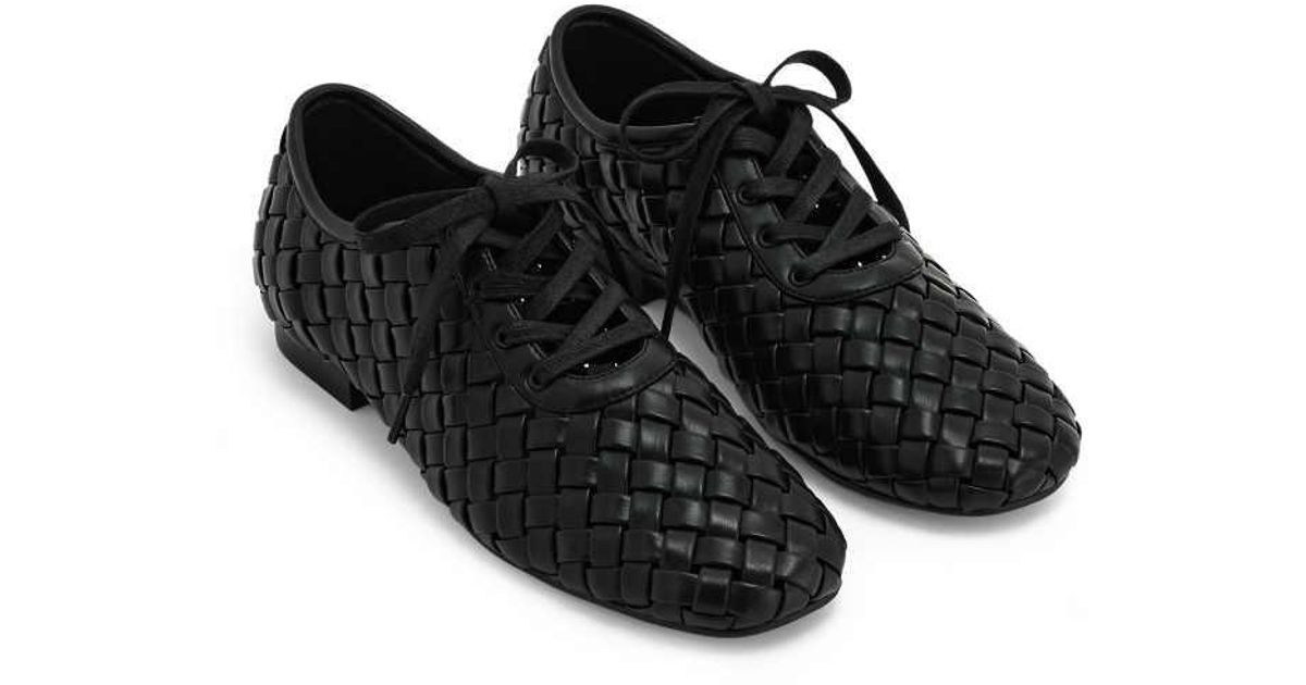 JW PEI Kayla Weave Strap Lace Up Shoes in Black | Lyst UK
