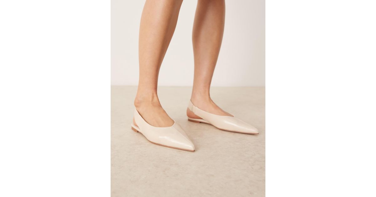ASOS Linford Slingback Ballet Flats in Natural | Lyst