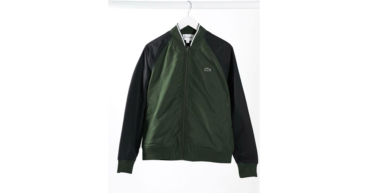 Lacoste Reversible Bomber Jacket-brown in Green for Men | Lyst