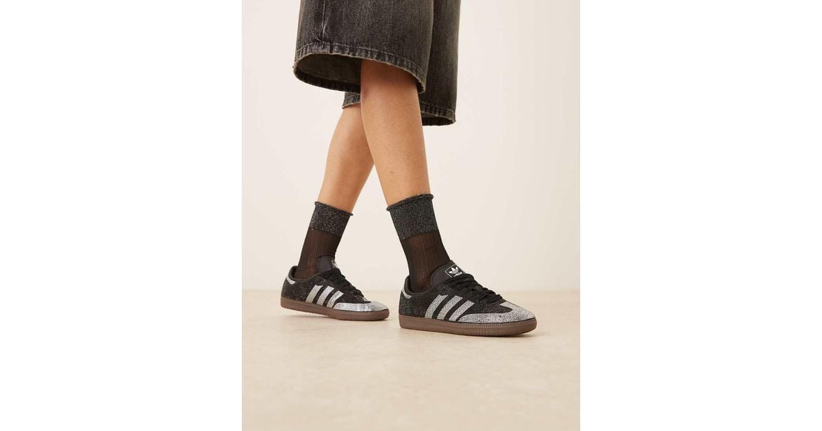 adidas Originals Samba Og Rhinestone Sneakers in Black | Lyst UK
