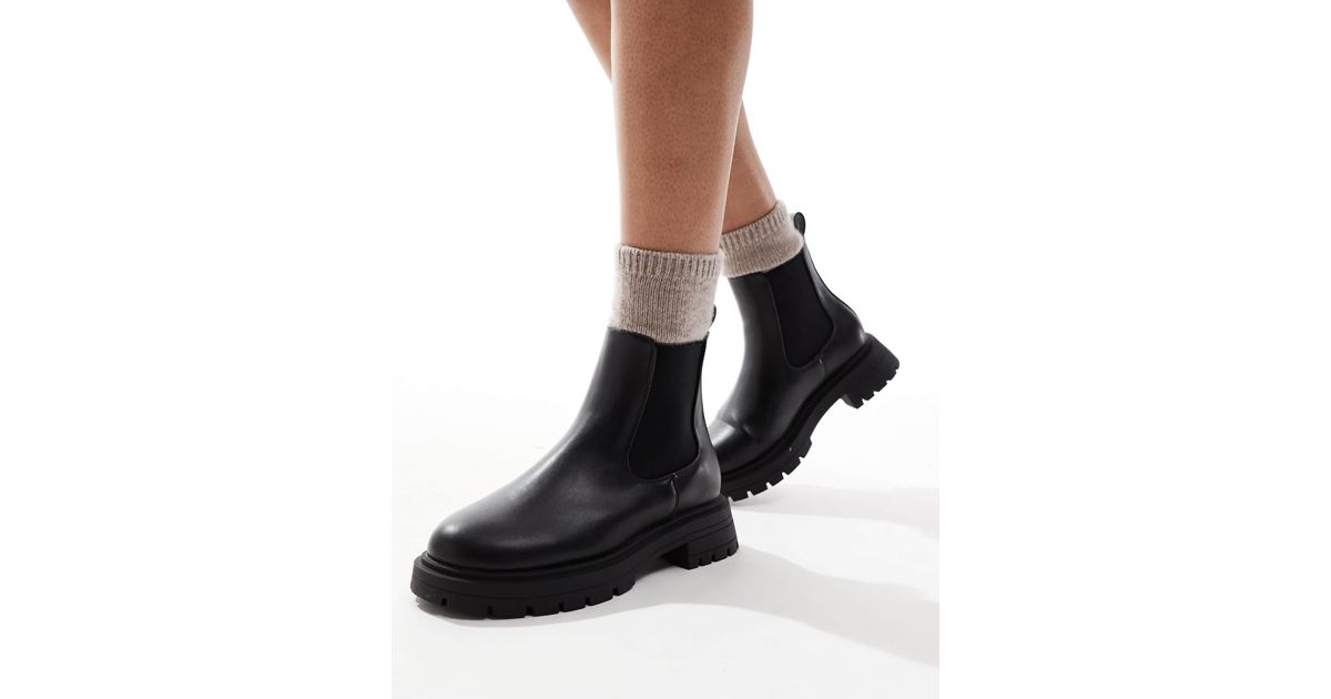 ASOS Adjust Chunky Chelsea Boots in Black | Lyst