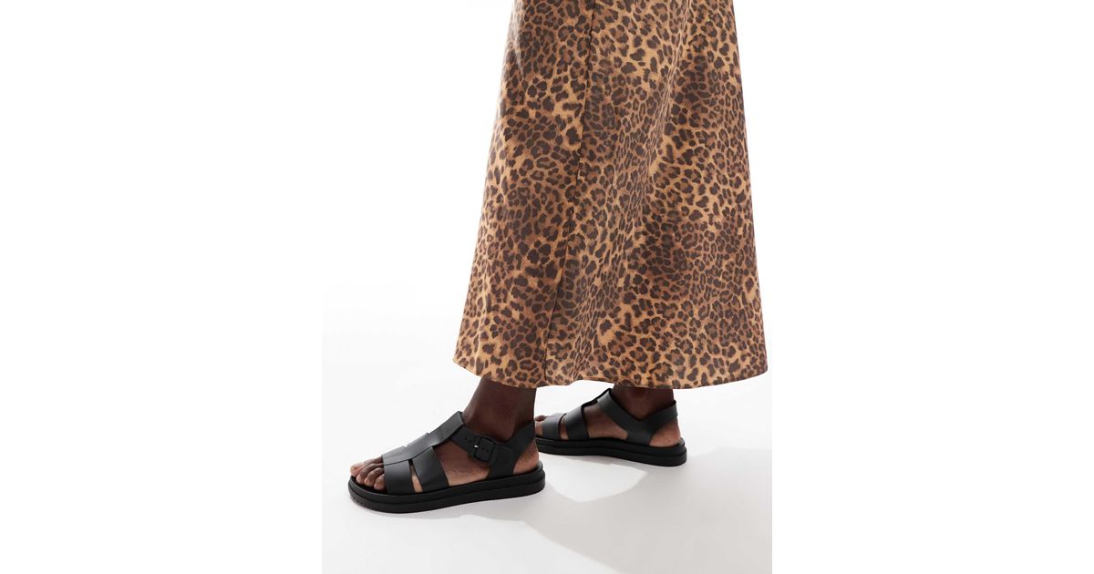 London Rebel London Rebel Hattie Wide Fit Strappy Sandals in Black | Lyst