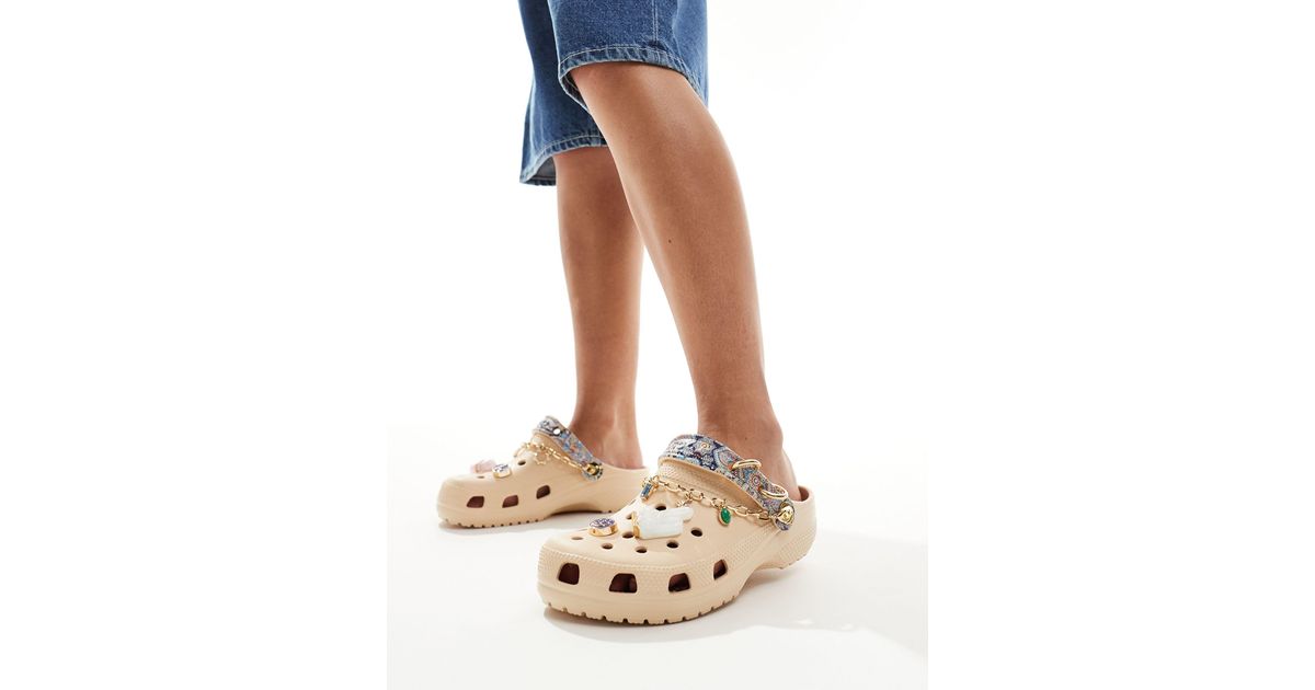 Crocs™ Asos Exclusive Classic Boho Charm Clogs in Blue | Lyst