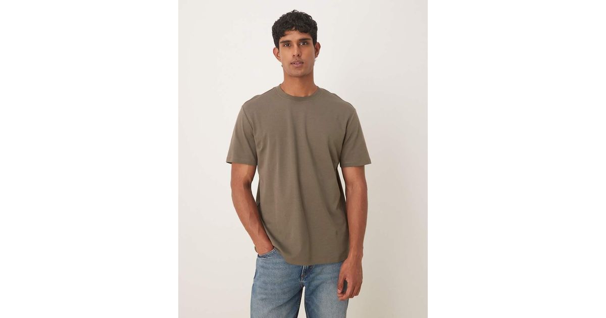 Mango Cotton T-shirt in Brown for Men | Lyst UK