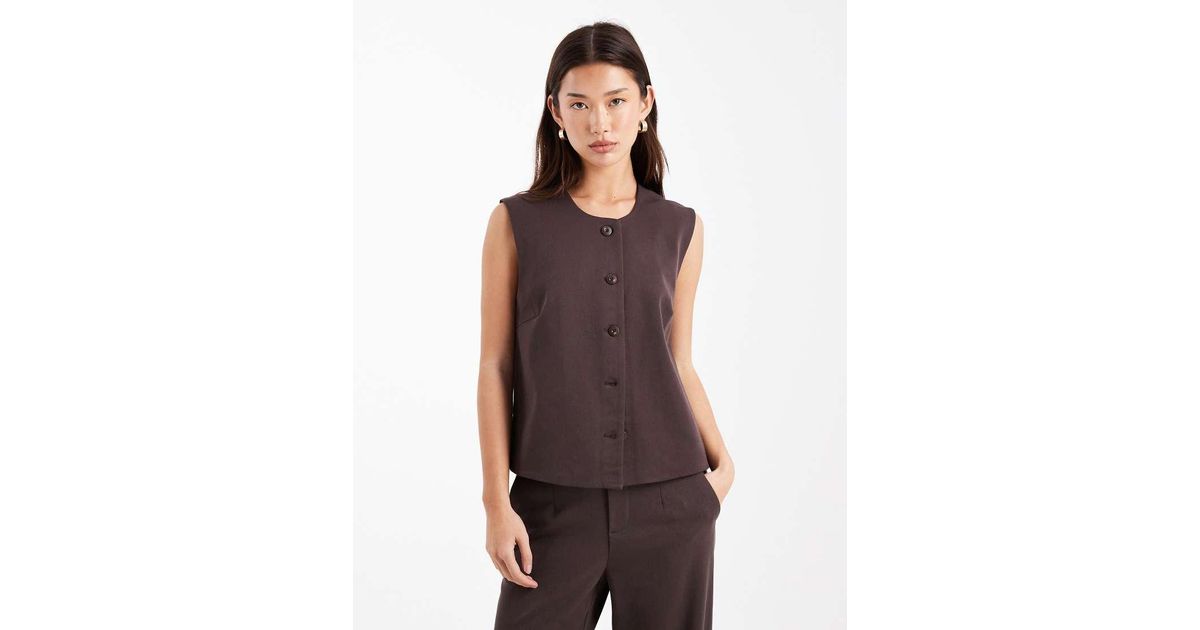 Object O-neck Waistcoat Co-ord in Purple | Lyst UK