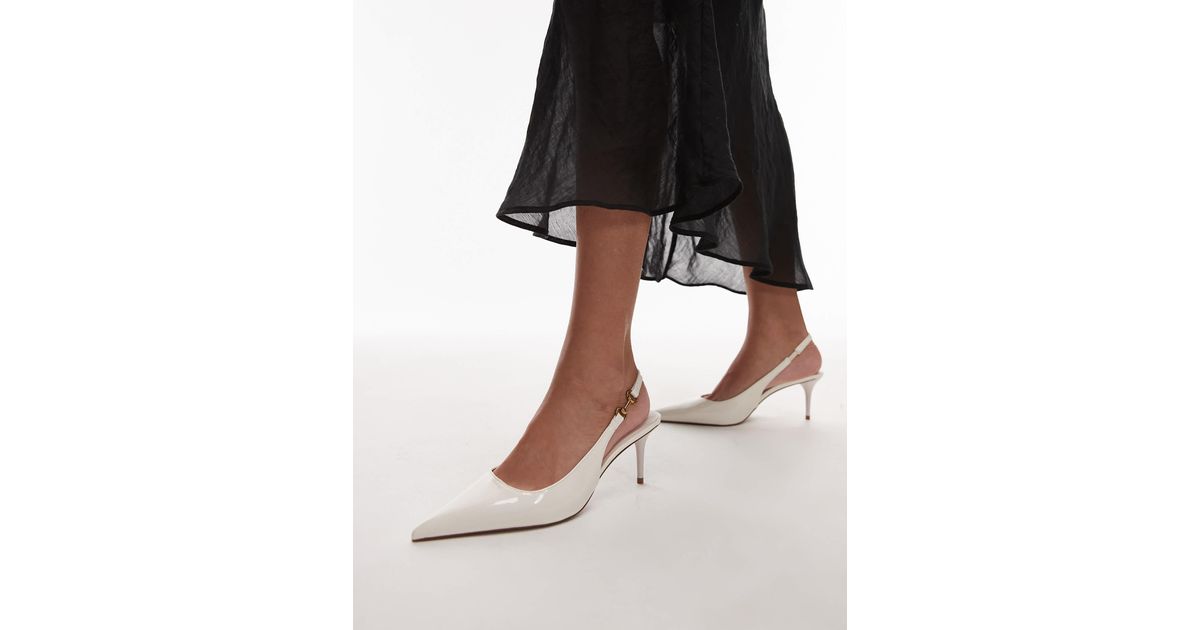 Mango Sling Back Heel in Black | Lyst