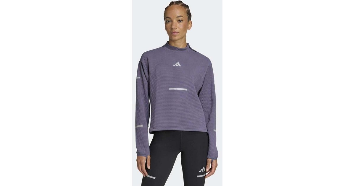 adidas Originals Adi365 Running Climawarm+ Crewneck in Purple | Lyst UK
