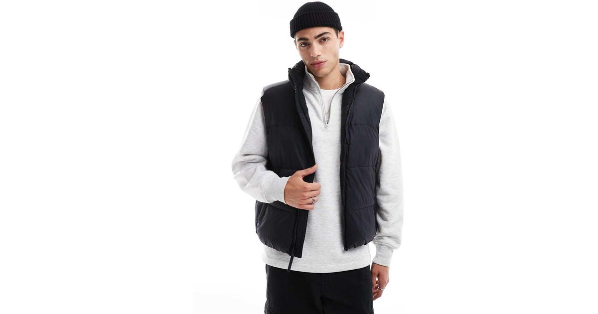 Hollister Padded Gillet Jacket in Blue for Men | Lyst UK