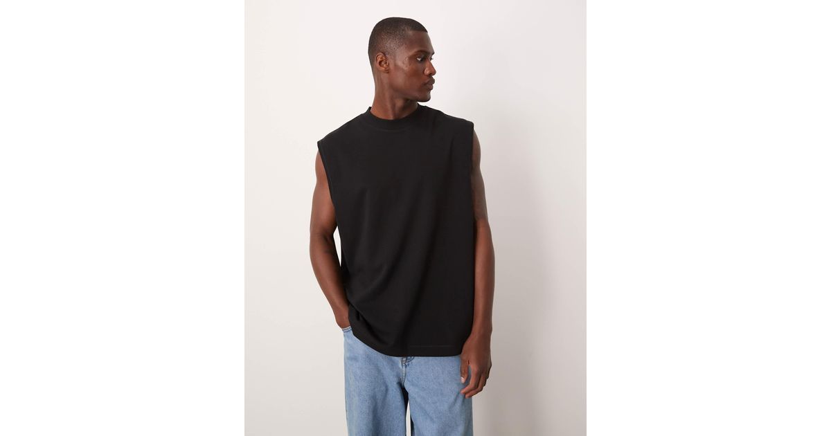 ASOS Breathemaxtm Heavyweight Oversized Tank Top in Black for Men | Lyst