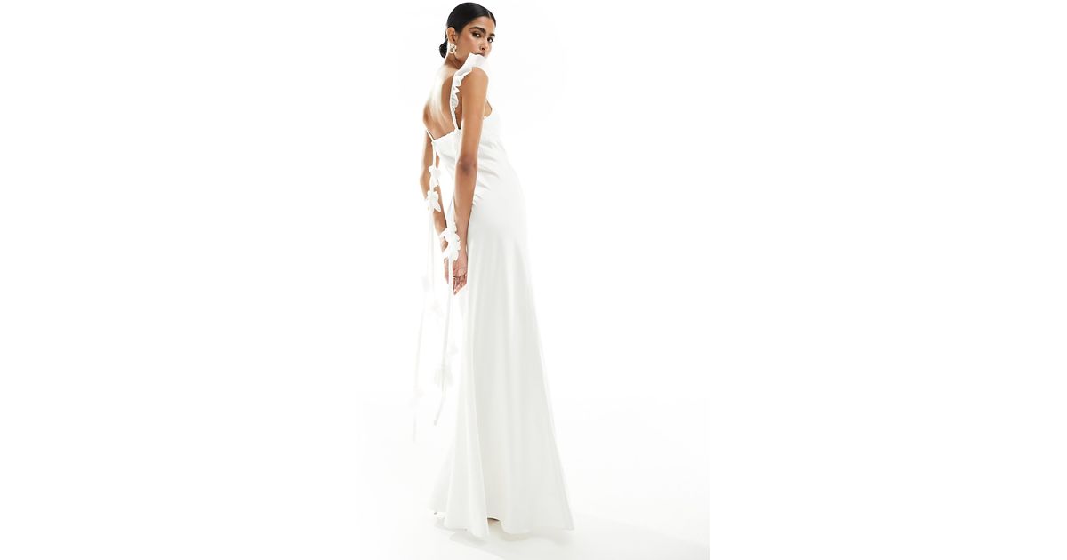 EVER NEW Bridal Trailing Rose Maxi Dress in White | Lyst