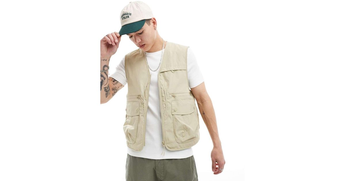 River Island Utility Vest in White for Men | Lyst UK