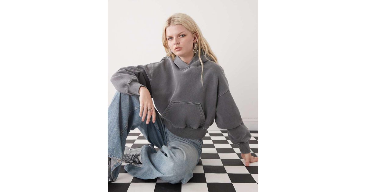 Weekday Oversized Boxy Fit Hoodie in Grey | Lyst UK
