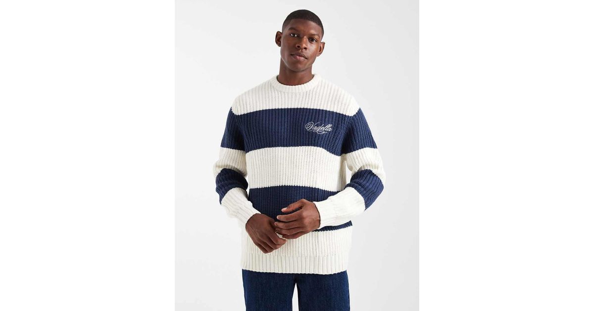 ASOS Relaxed Knitted Crew Neck Jumper With Vadella Embroidery in Blue ...