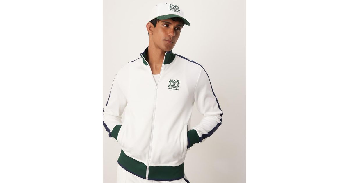 Polo Ralph Lauren Wimbledon Capsule Tricot Track Jacket in White for ...