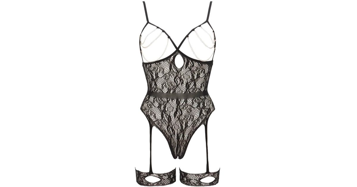 Ann Summers Endearing Crotchless Body in Black | Lyst UK