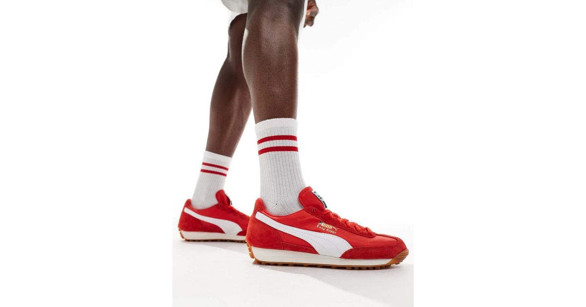 PUMA Easy Rider Vintage Trainers in Red | Lyst UK