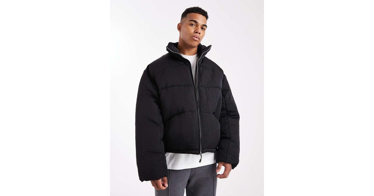 ASOS Oversized Puffer Jacket in Blue for Men | Lyst UK