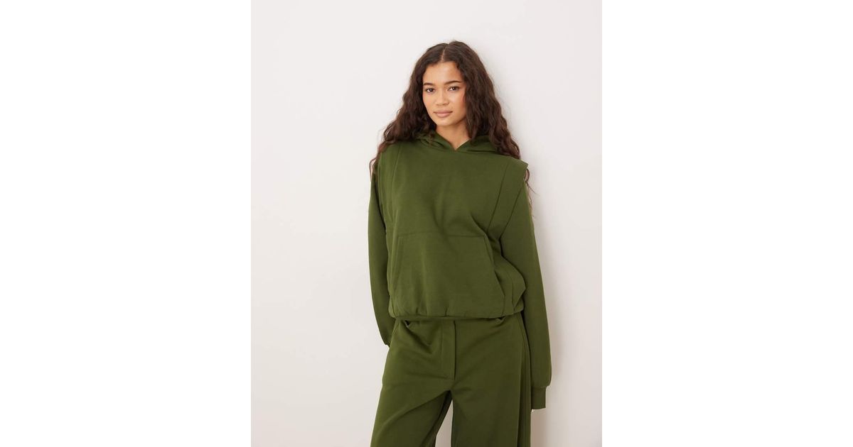 ASOS Circular Design Collection Hoodie With Seam Detailing in Green ...