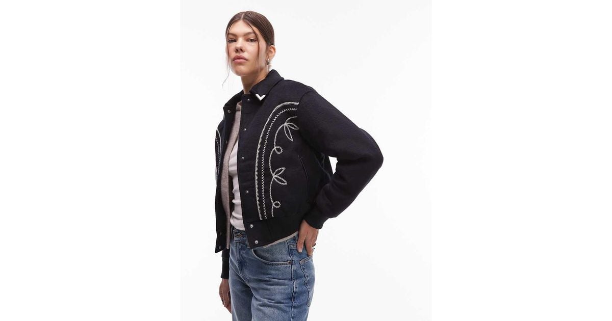 Levi's Lennox Rodeo Embroidered Jacket in Blue | Lyst UK