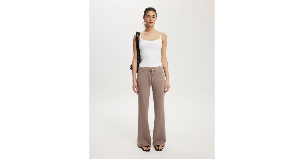 Cotton On Low Rise Bootleg Sweatpant in Natural | Lyst UK