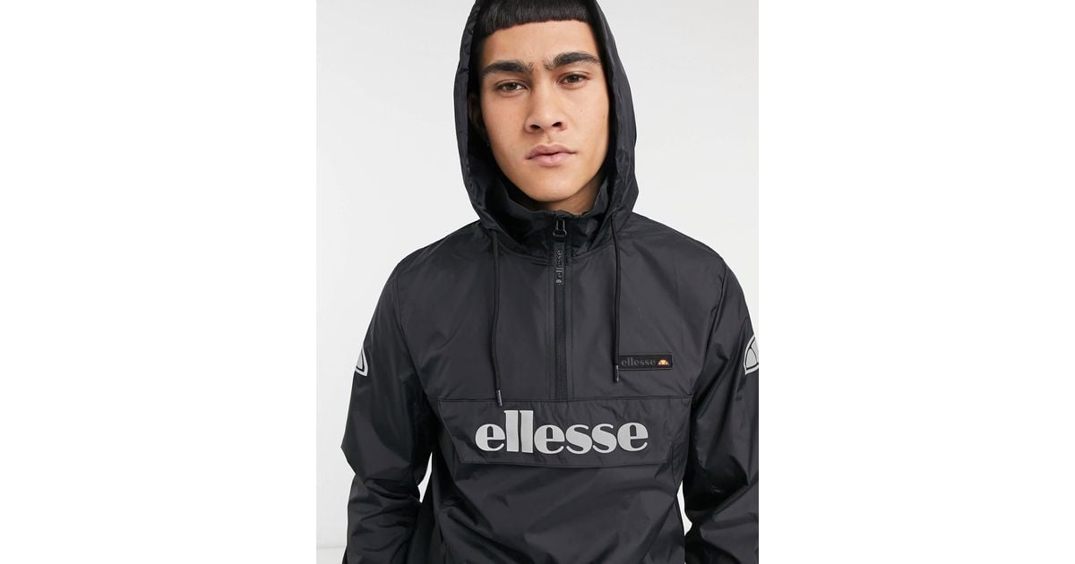 Ellesse Ion Overhead Jacket With Reflective Logo in Black for Men | Lyst