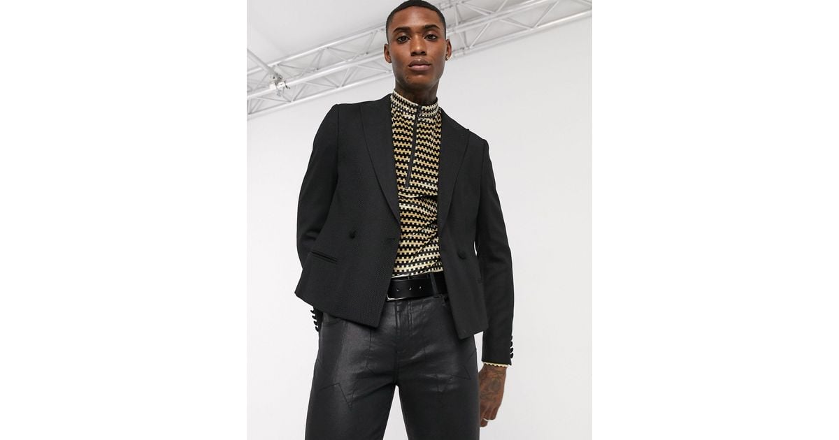 ASOS Cropped Blazer in Black for Men | Lyst