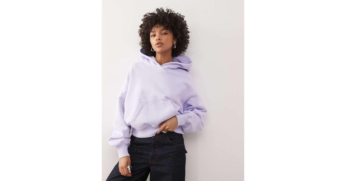 Weekday Oversized Boxy Fit Hoodie in Purple | Lyst UK