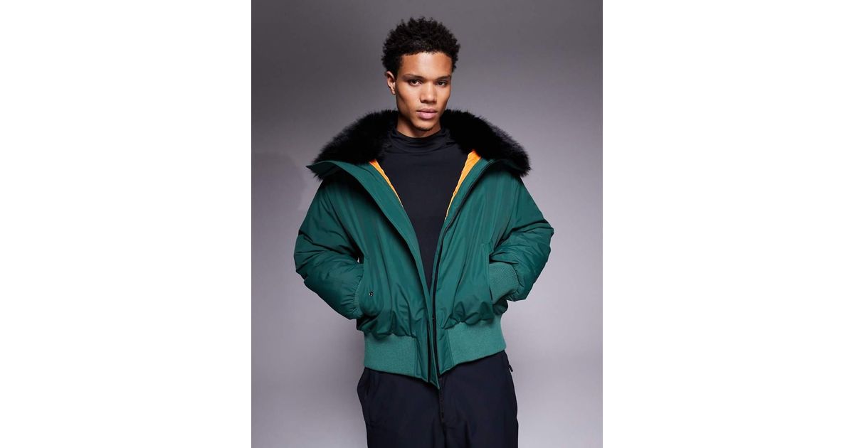 ASOS 4505 Ski & Snow Asos 4505 Ski Bomber Jacket With Faux Fur Collar ...