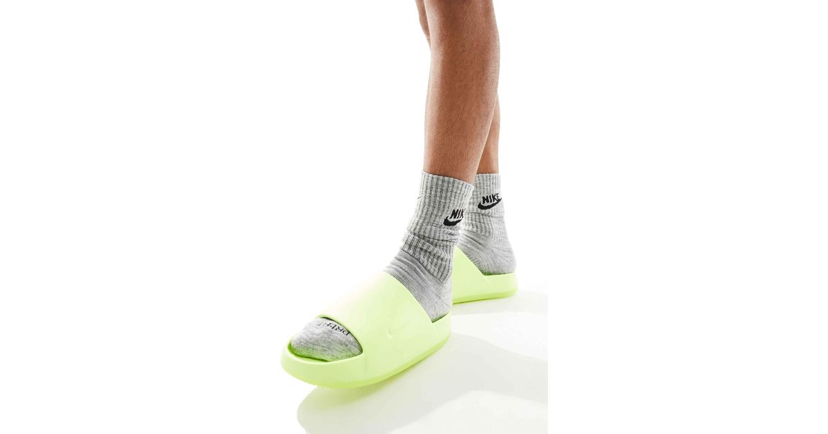 Nike Calm Slides Volt in Green for Men | Lyst