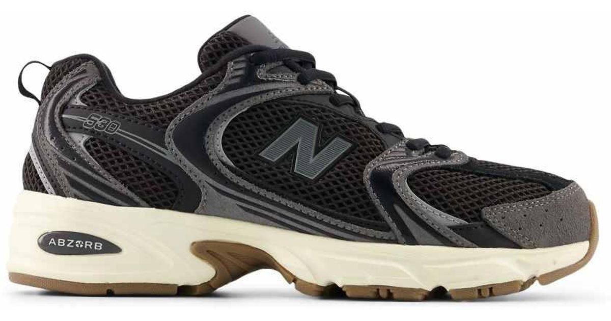 New Balance 530 Patent Trainers in Black | Lyst UK