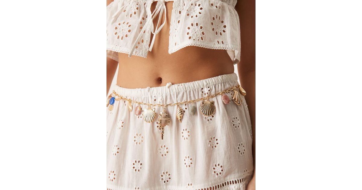 ASOS Waist And Hip Chain Belt With Faux Shells Charms And Stones in ...