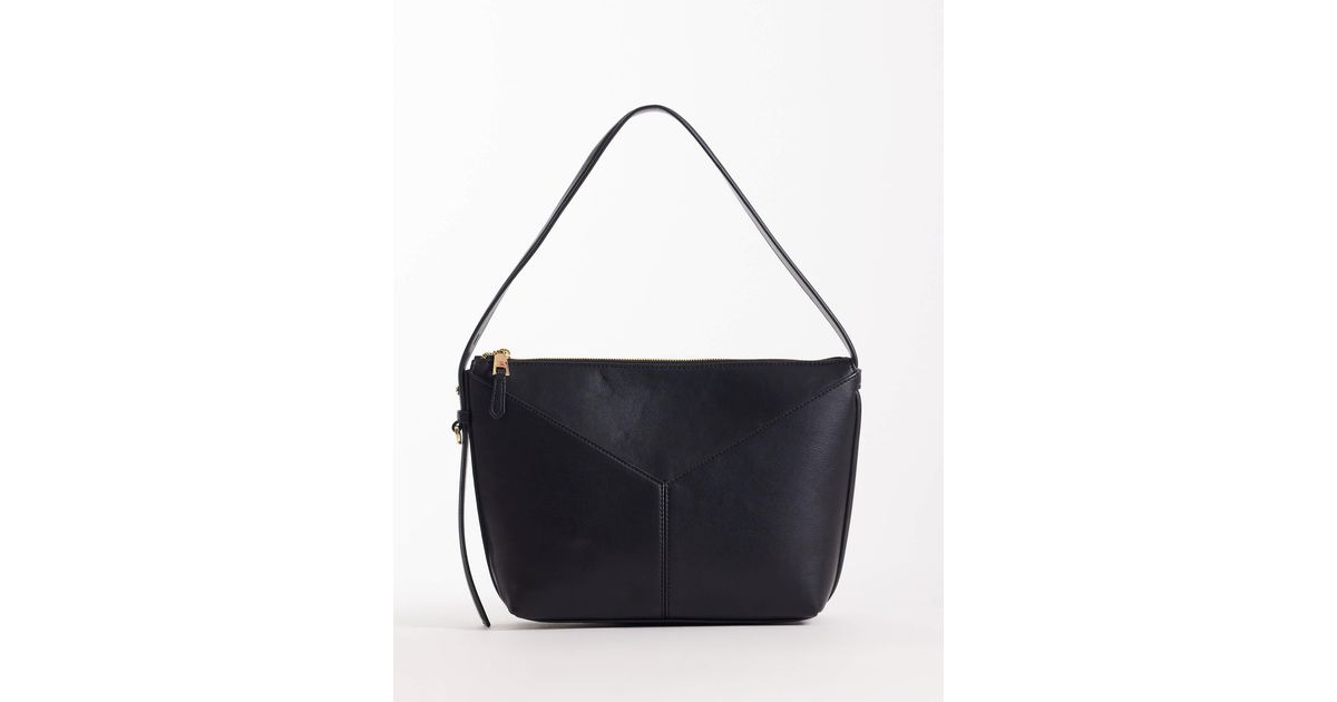Mango Structured Shoulder Bag in Blue | Lyst