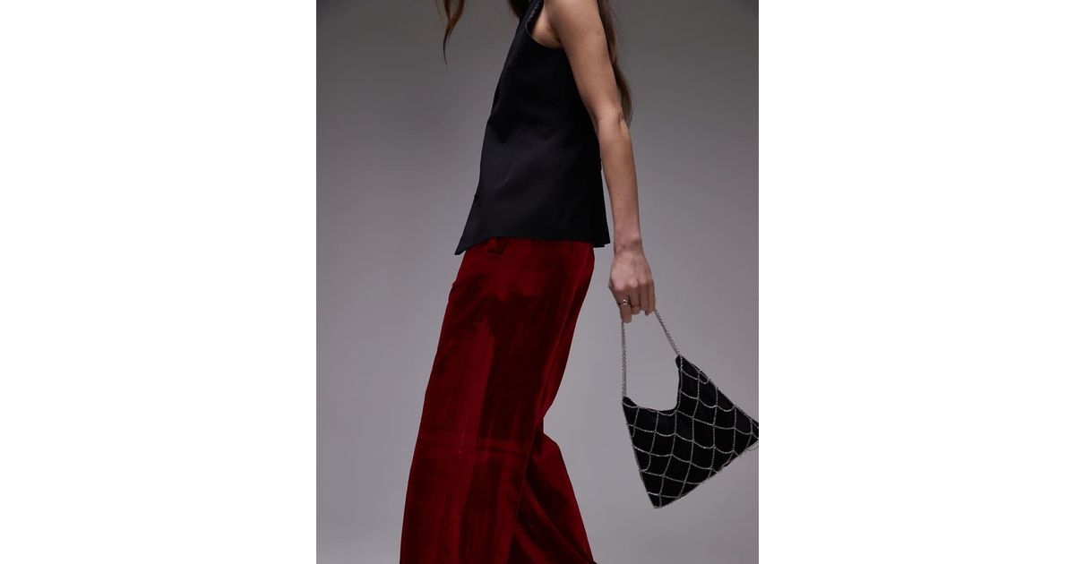 Mango Chain Cross Velvet Bag in Brown | Lyst UK