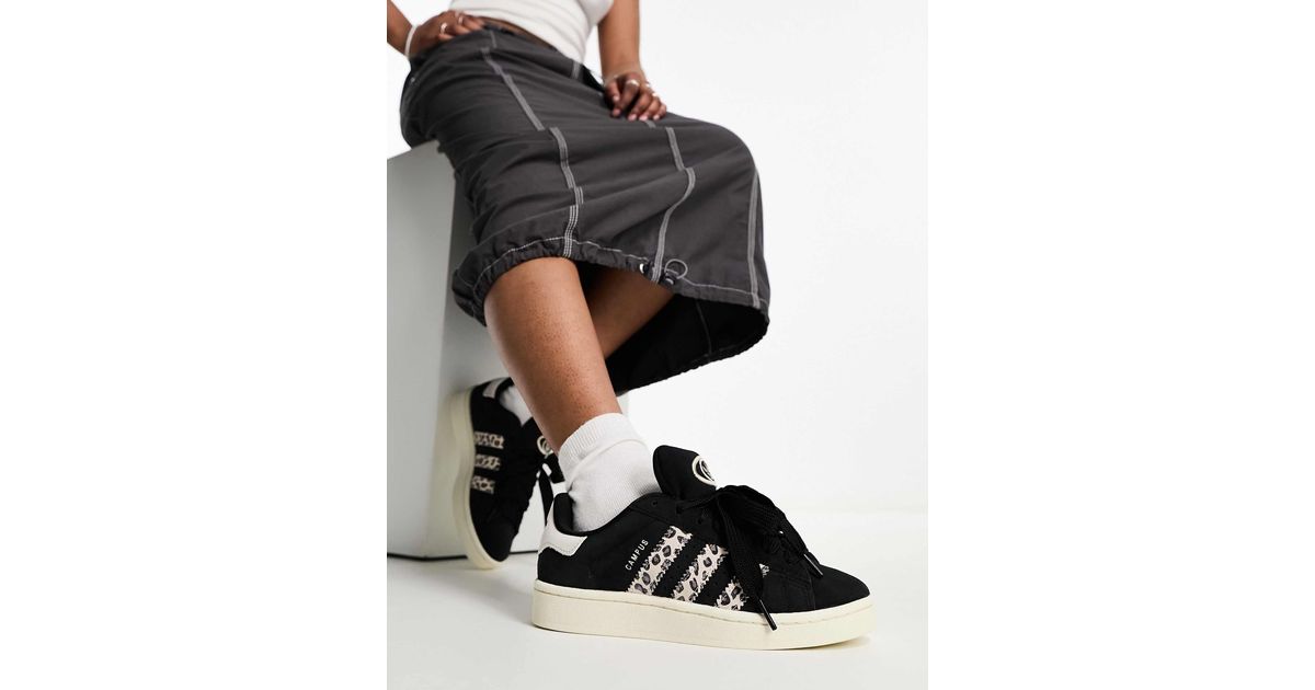 Campus 00s - baskets à motif léopard adidas Originals en coloris Noir ...