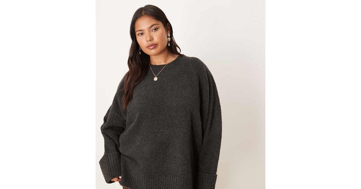 Pretty Lavish Curve Camille Knit Sweater in Black | Lyst UK