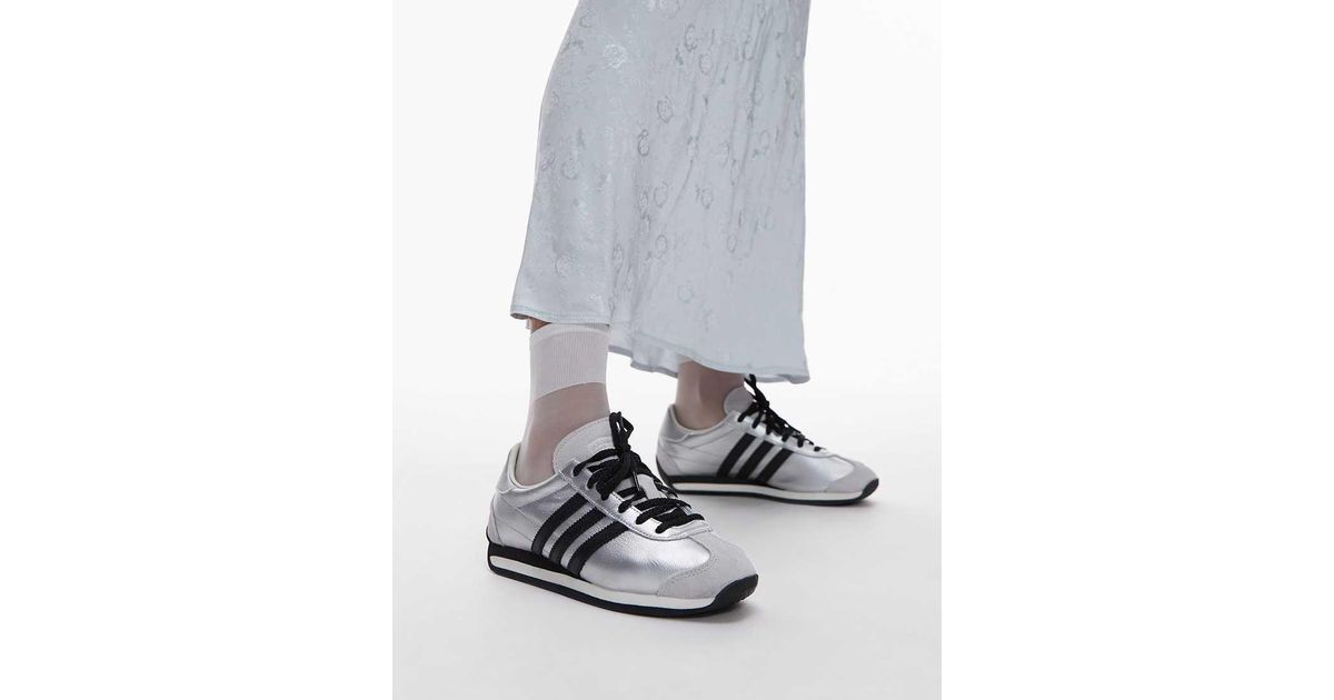 adidas Originals Low-Profile Metallic Trainers in White | Lyst UK