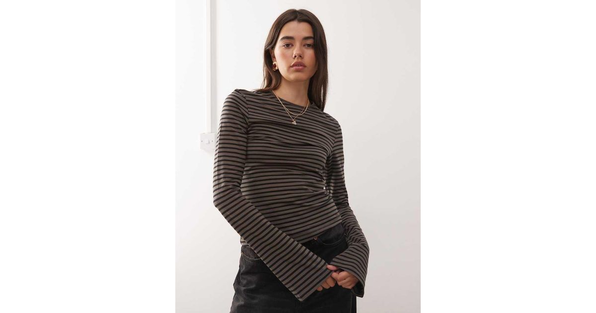 Weekday Flare Long Sleeve Top in Black | Lyst UK