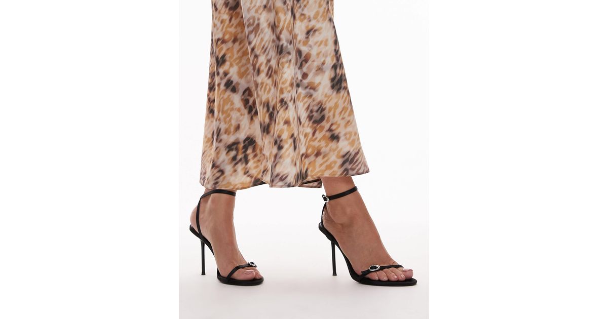 Mango High Heel Ankle Strap Shoe in Black | Lyst